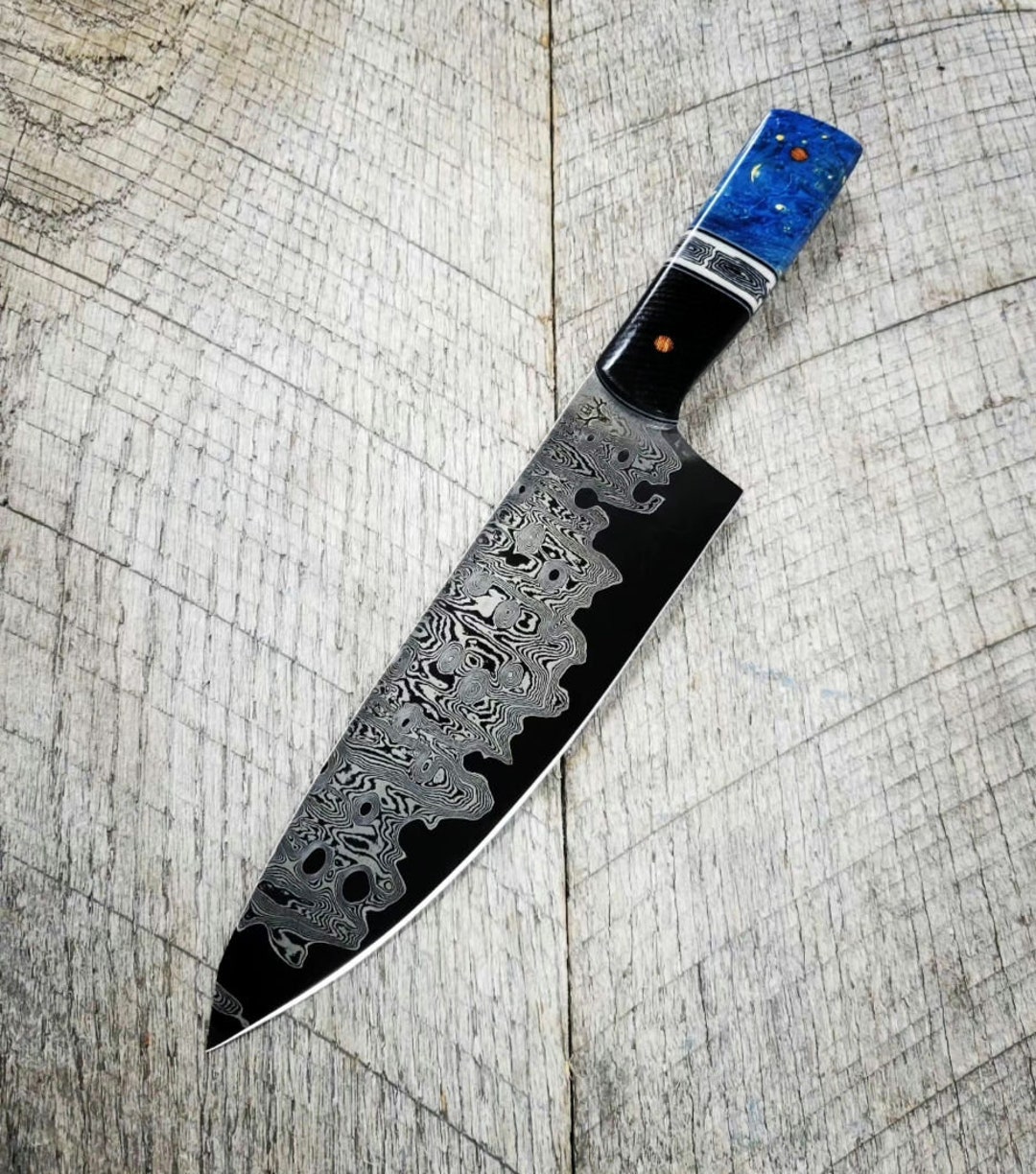 101 Layer Damascus San Mai Chef Knife - Etsy