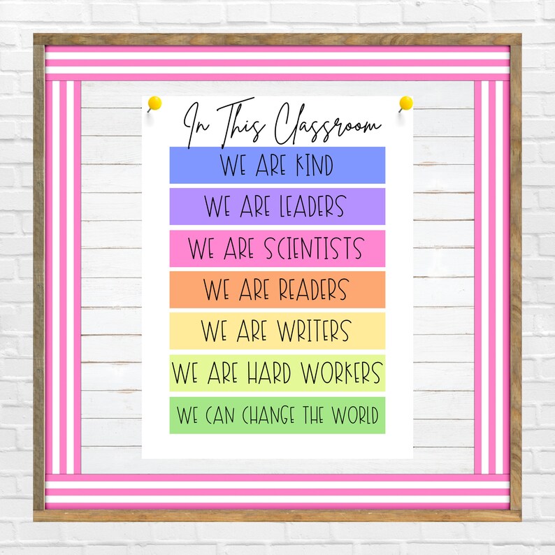 In This Classroom Poster, Classroom Decor, Affirmation Poster, Wall ...