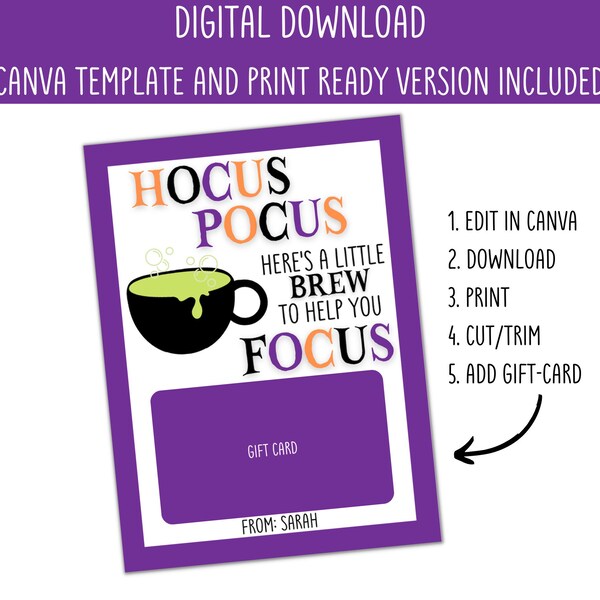 Halloween Gift Card - Etsy