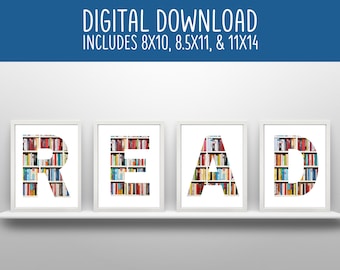 Library Wall Art - Etsy