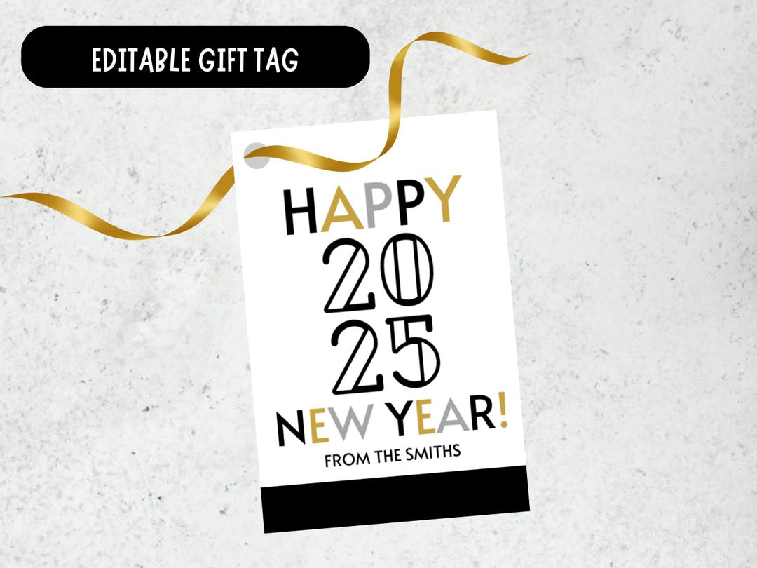 New Year Gift Tags, New Years Tags, New Year 2025 Gift Tag, 2025 Gift ...