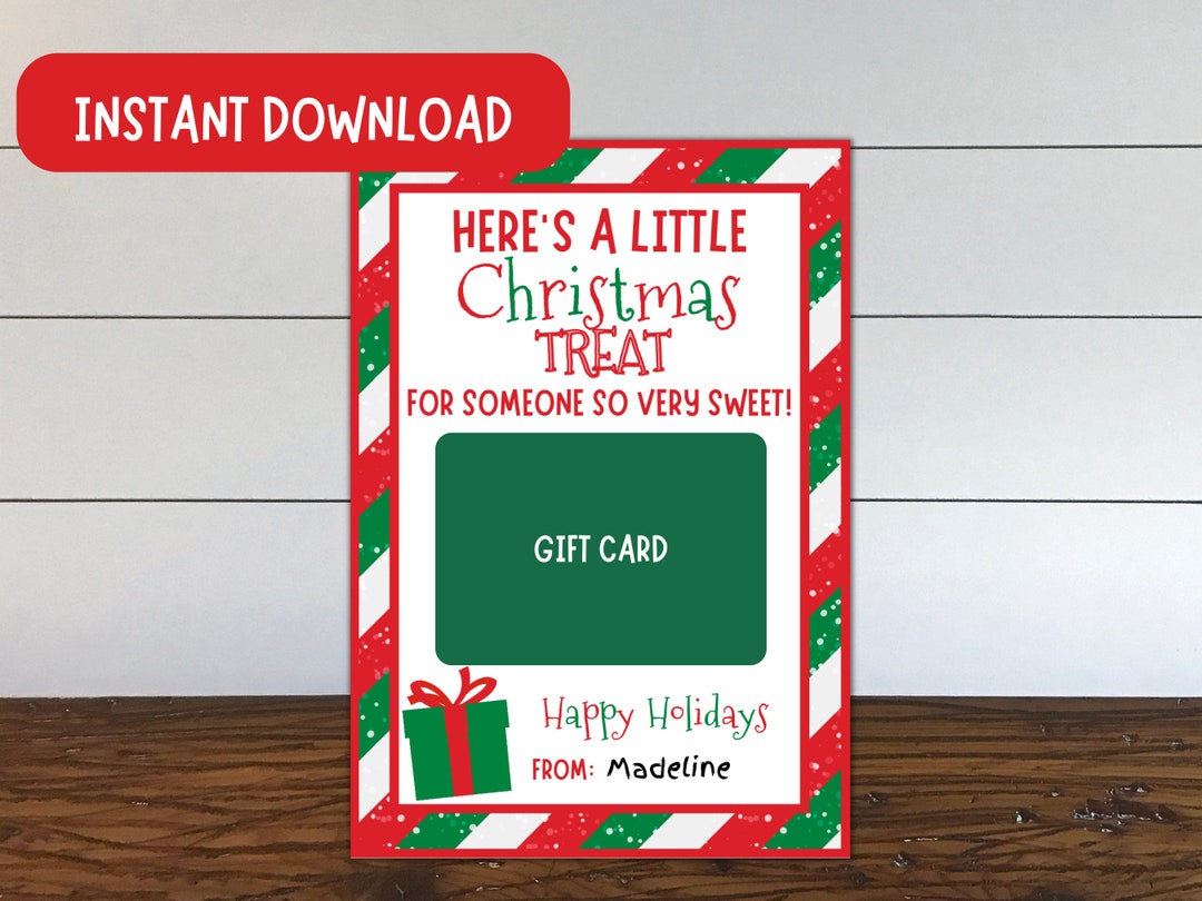 Christmas Gift Card Holder, Christmas Treat Gift Card Holder, Christmas ...