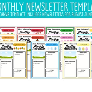 Monthly Classroom Newsletter Template Classroom Newsletter - Etsy
