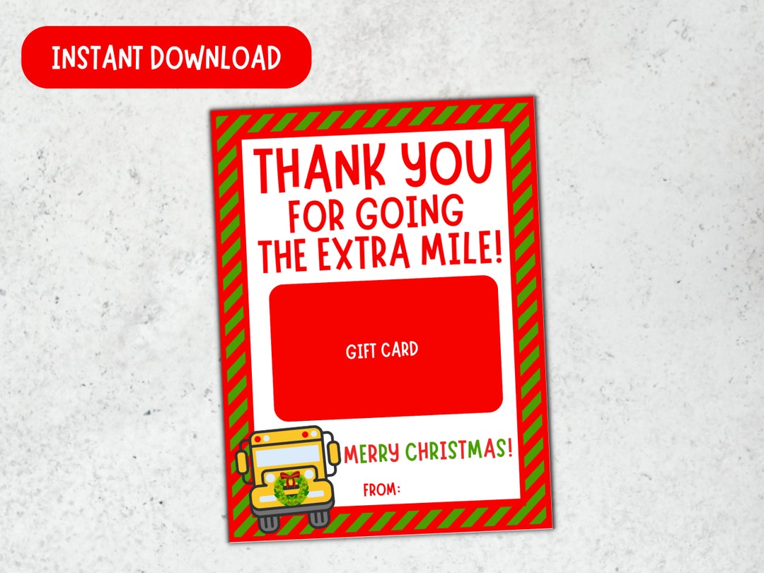Bus Driver Christmas Gift Card Holder, Bus Driver Card, Christmas Gift ...