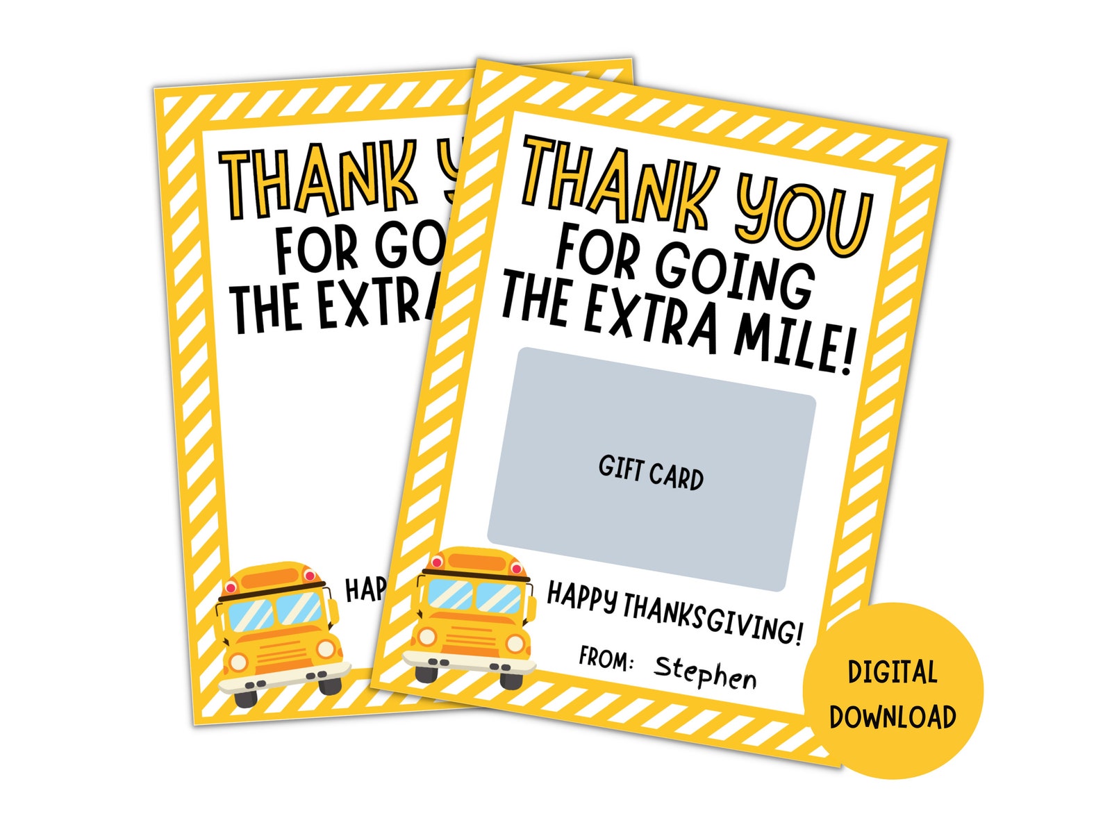 Bus Driver Thanksgiving Gift Card Holder, Bus Driver Card, Thanksgiving ...