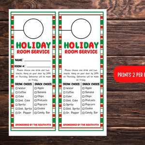 Holiday Room Service Door Hangers, PTA Holiday Room Service Door Hanger ...