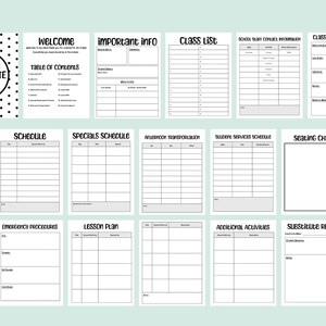 Editable Substitute Teacher Binder Template, Sub Binder Template ...