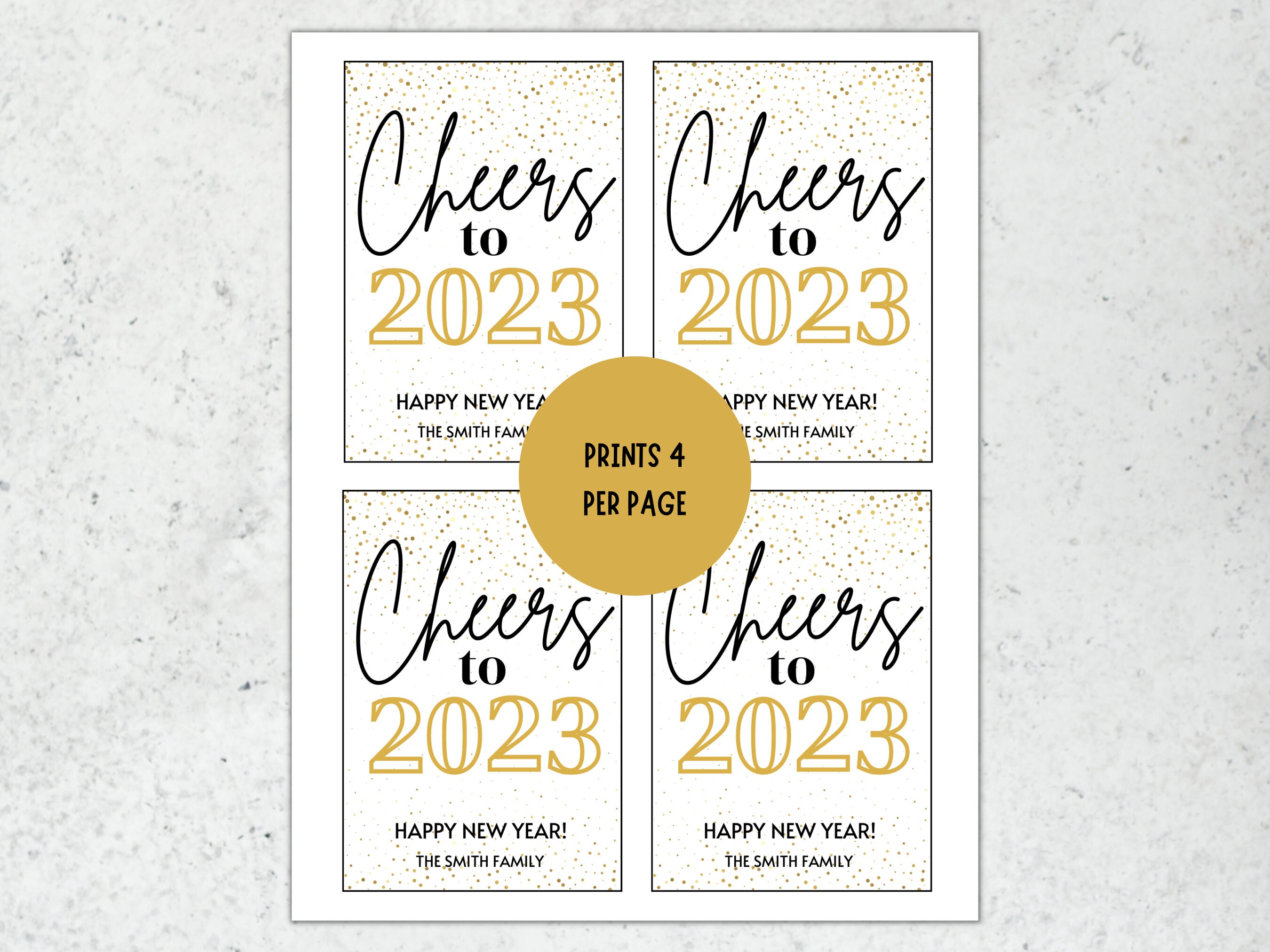 New Years Gift Tags, Cheers to 2023 Gift Tags, Cheers to the New Year ...