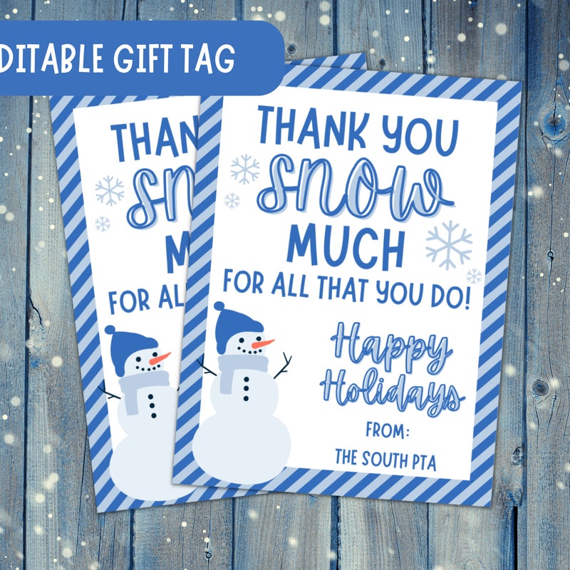 Thank You Snow Much - Etsy