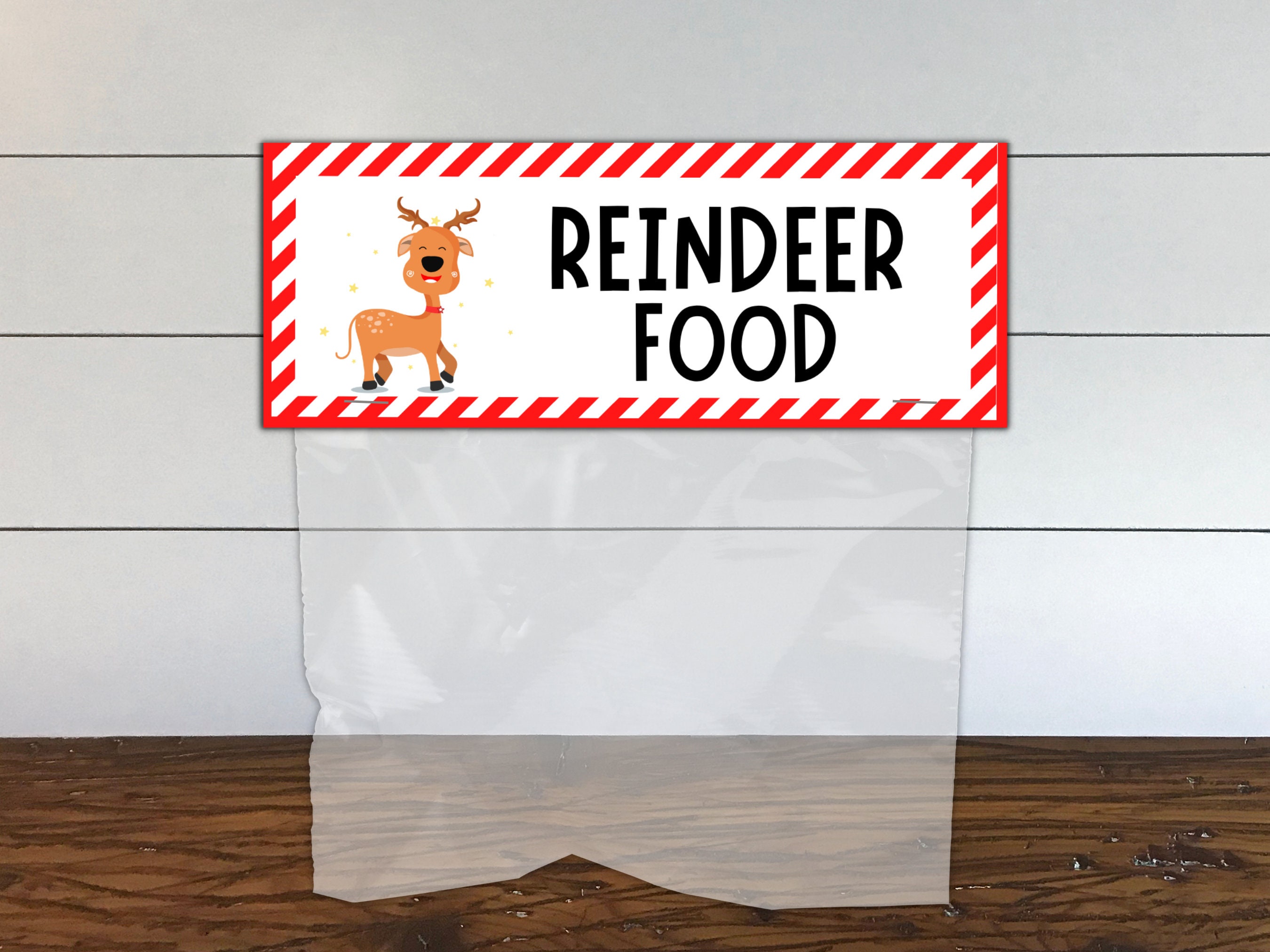 Reindeer Food Bag Topper, Reindeer Food Party Favor Tag. Class Holiday ...