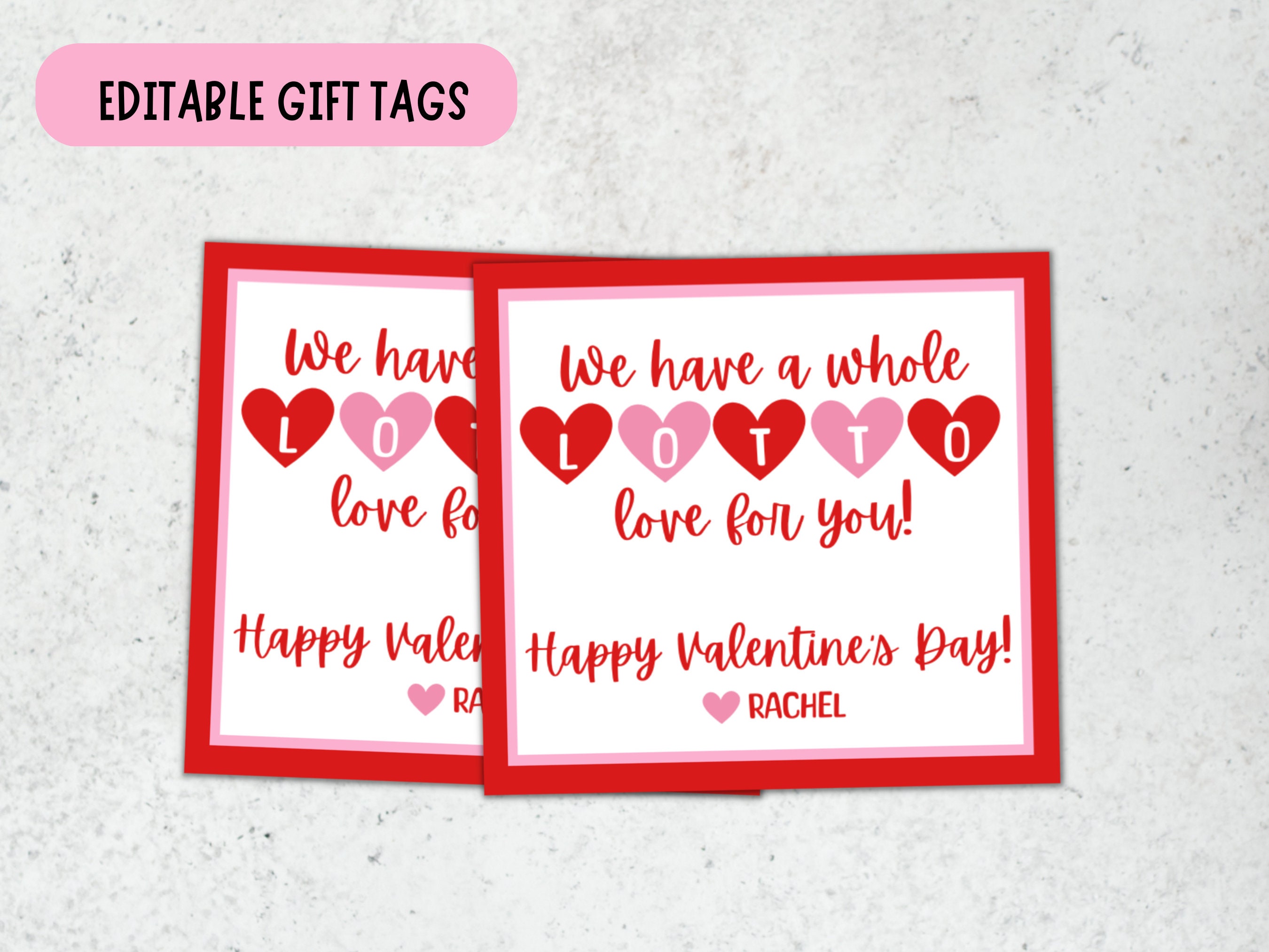 Valentine's Lottery Gift Tag, Lottery Gift Tags, Scratch off Gift Tag ...