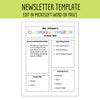 Editable Classroom Newsletter Template Teacher Newsletter Template - Etsy