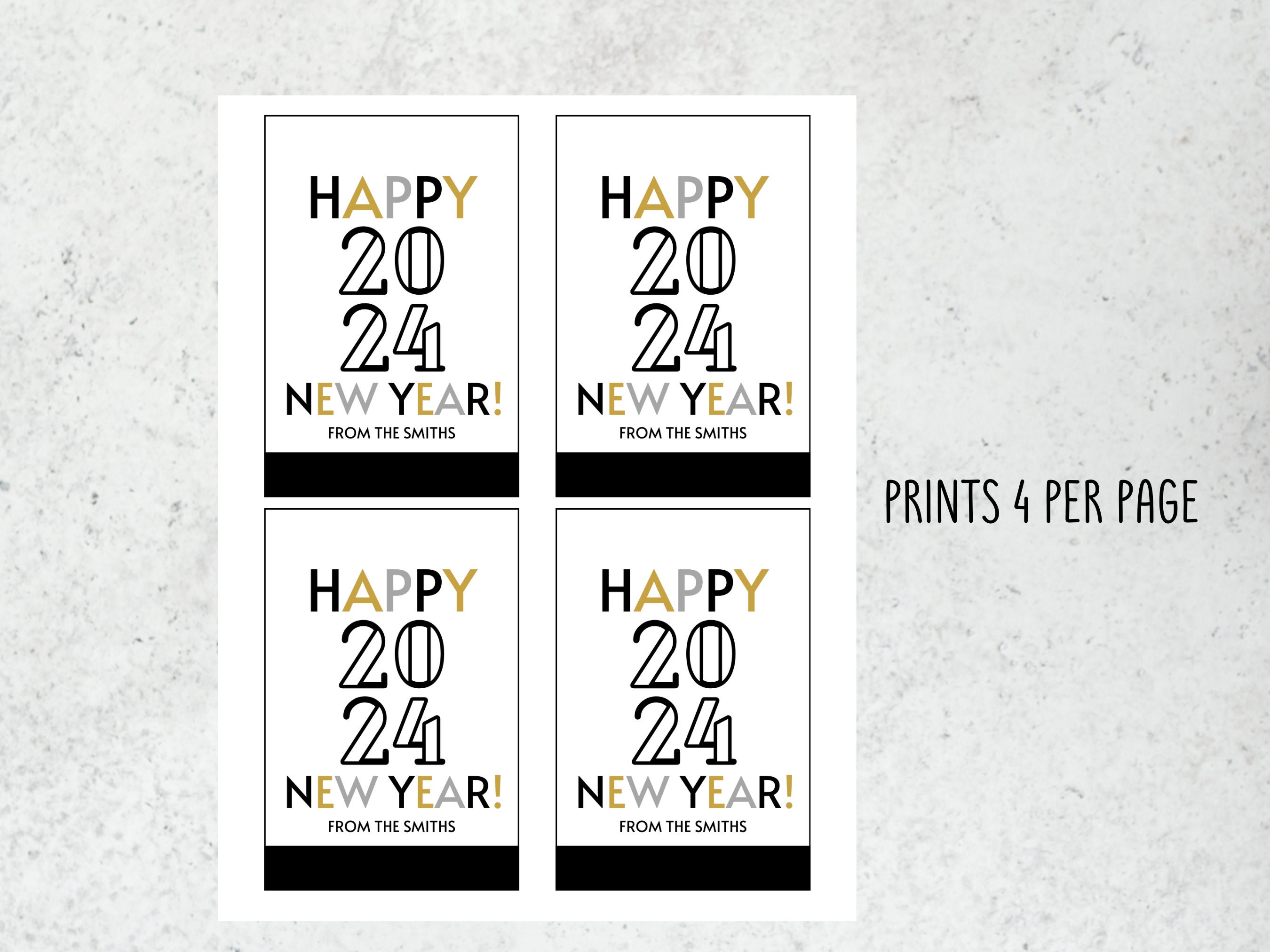 New Year Gift Tags, New Years Tags, New Year 2024 Gift Tag, 2024 Gift ...