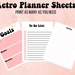 Retro Printable Planner Sheets, Printable Planner, Weekly Planner, Meal ...