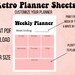 Retro Printable Planner Sheets, Printable Planner, Weekly Planner, Meal ...