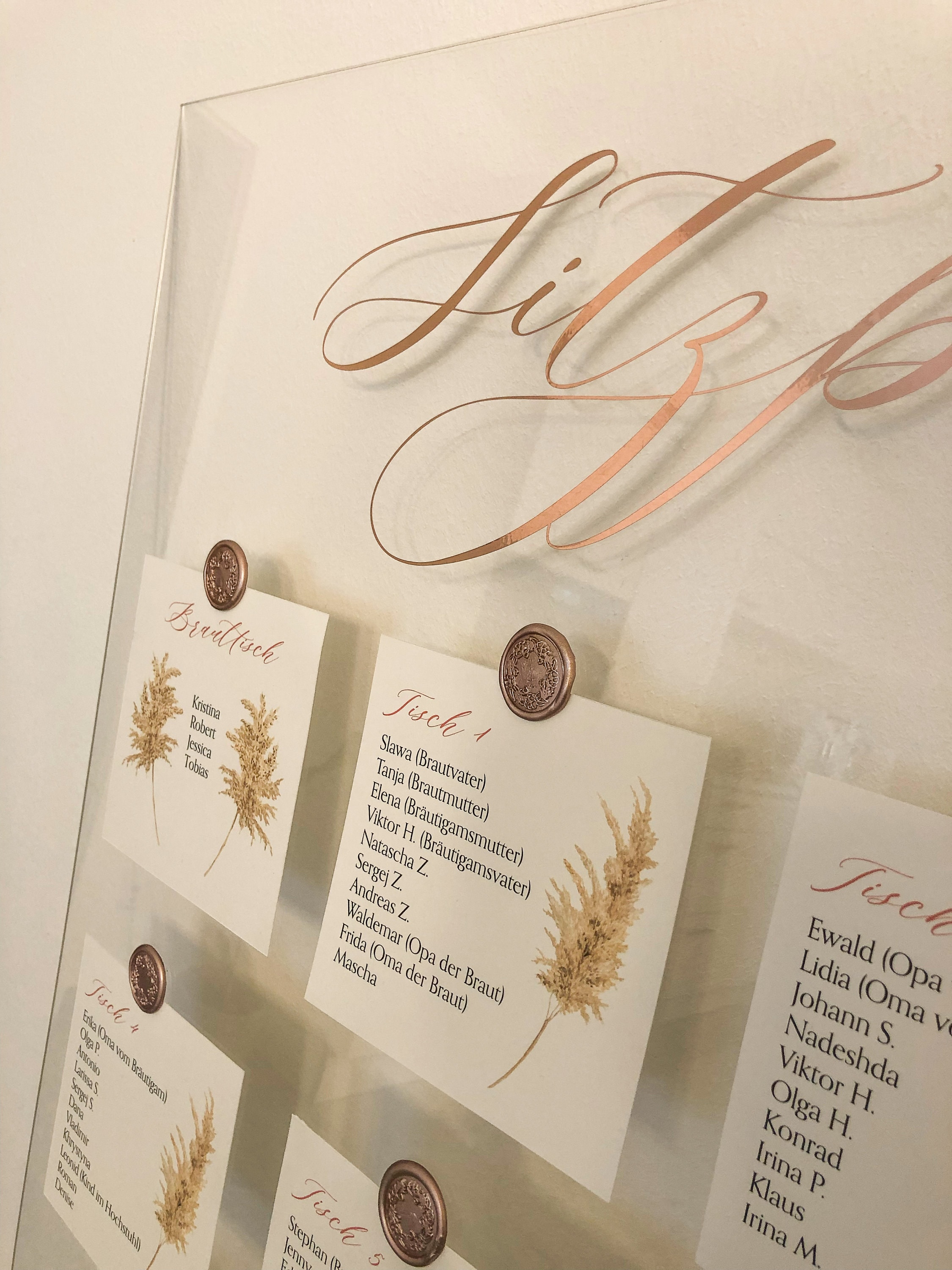 Acrylic Seating Plan/table Plan Wedding Boho - Etsy