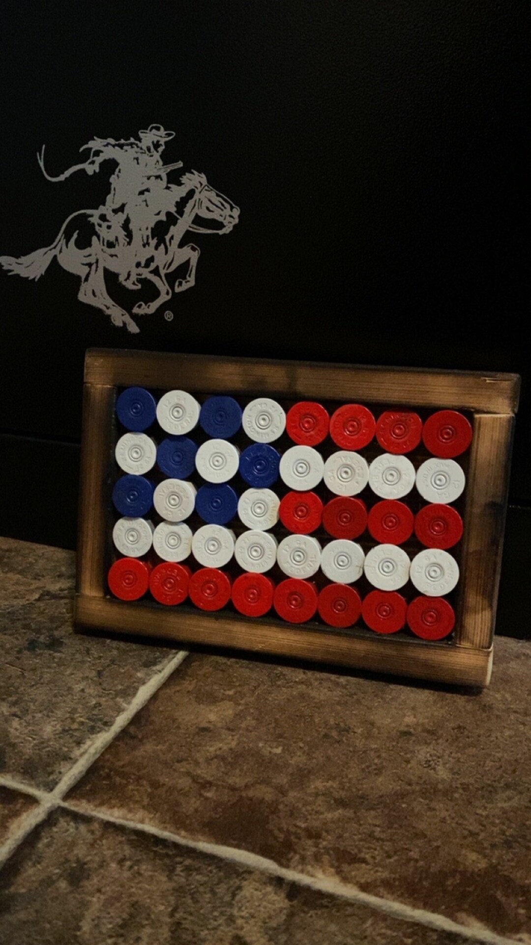 Shotgun Shell American Flag With Rustic Frame - Etsy