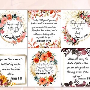 Beautiful Printable Scripture Cards| Encouraging Bible Verses| 12 ...