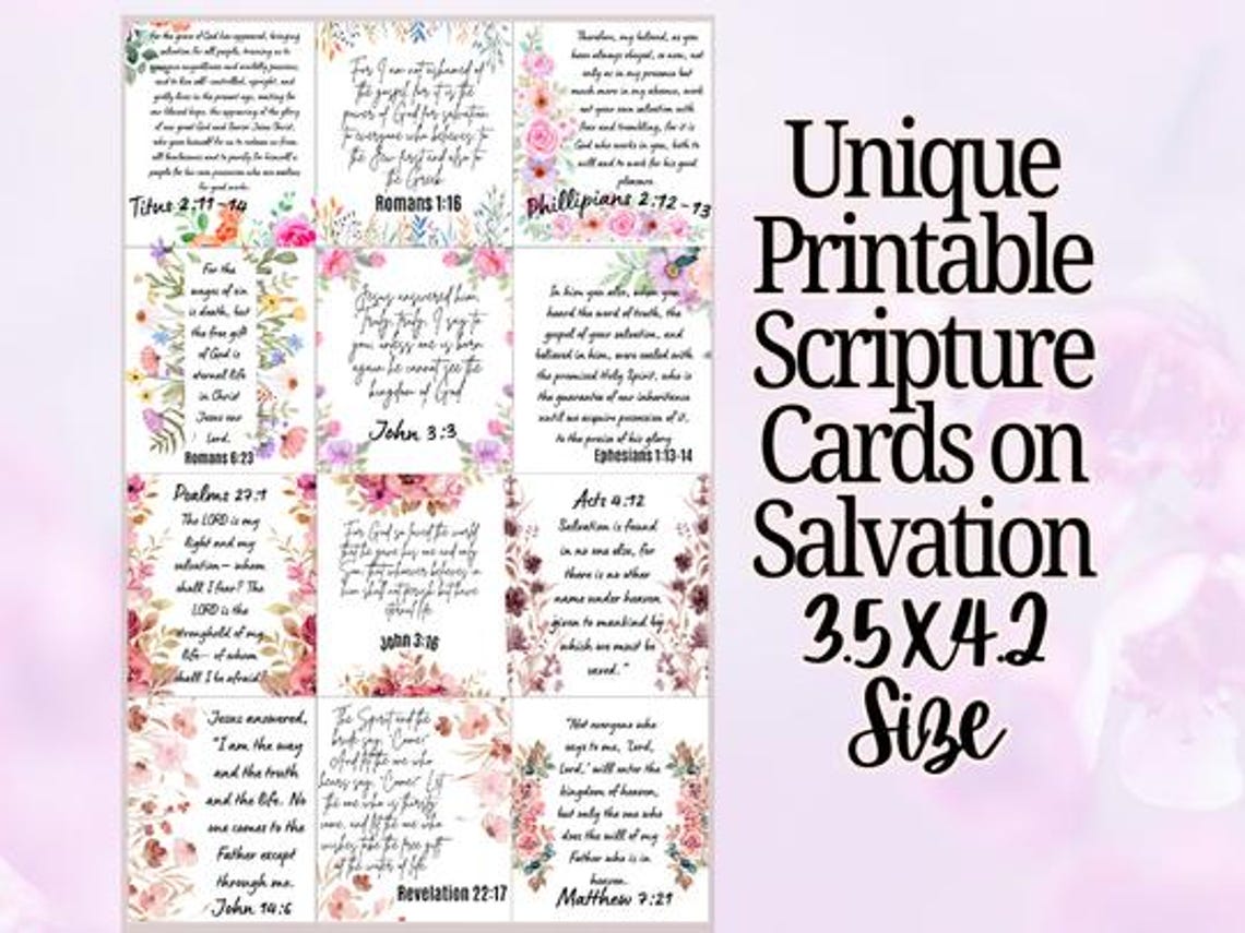 Beautiful Printable Scripture Cards| Bible Verses| 12 Scriptures on ...