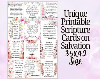Beautiful Printable Scripture Cards| Encouraging Bible Verses| 12 ...