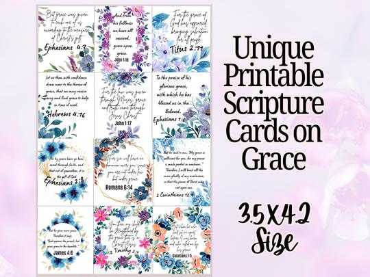Unique Floral Printable Scripture Cards| Beautiful Bible Verses| 12 ...