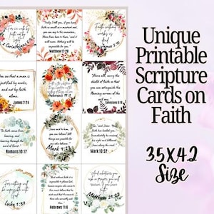 Beautiful Printable Scripture Cards| Encouraging Bible Verses| 12 ...
