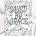 Saved by Grace Coloring Sheet| Scripture Coloring Sheet| Printable ...