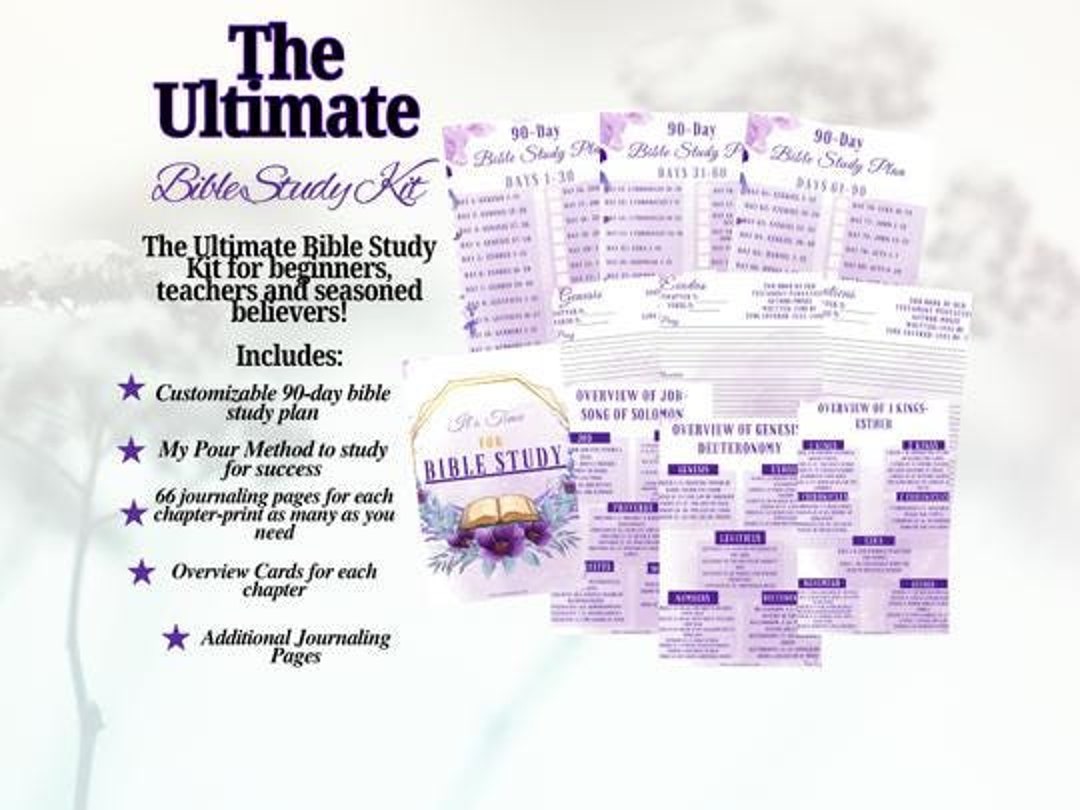 The Ultimate Bible Study Kit| Bible Study Bundle| 90-day Bible Study Plan| Bible Journaling ...