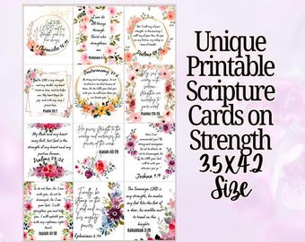 Beautiful Printable Scripture Cards| Encouraging Bible Verses| 12 ...
