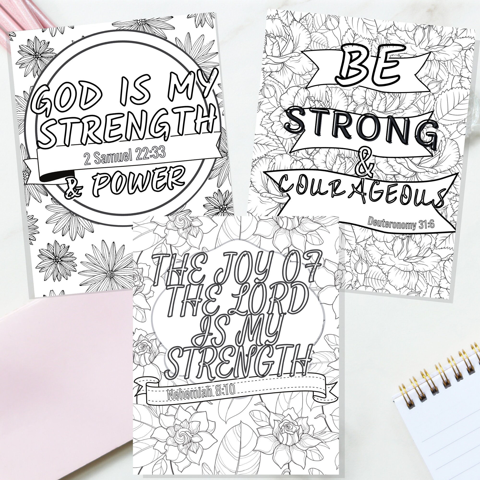 3 Strength Coloring Pages| Bible Coloring Sheets on Strength| Printable ...