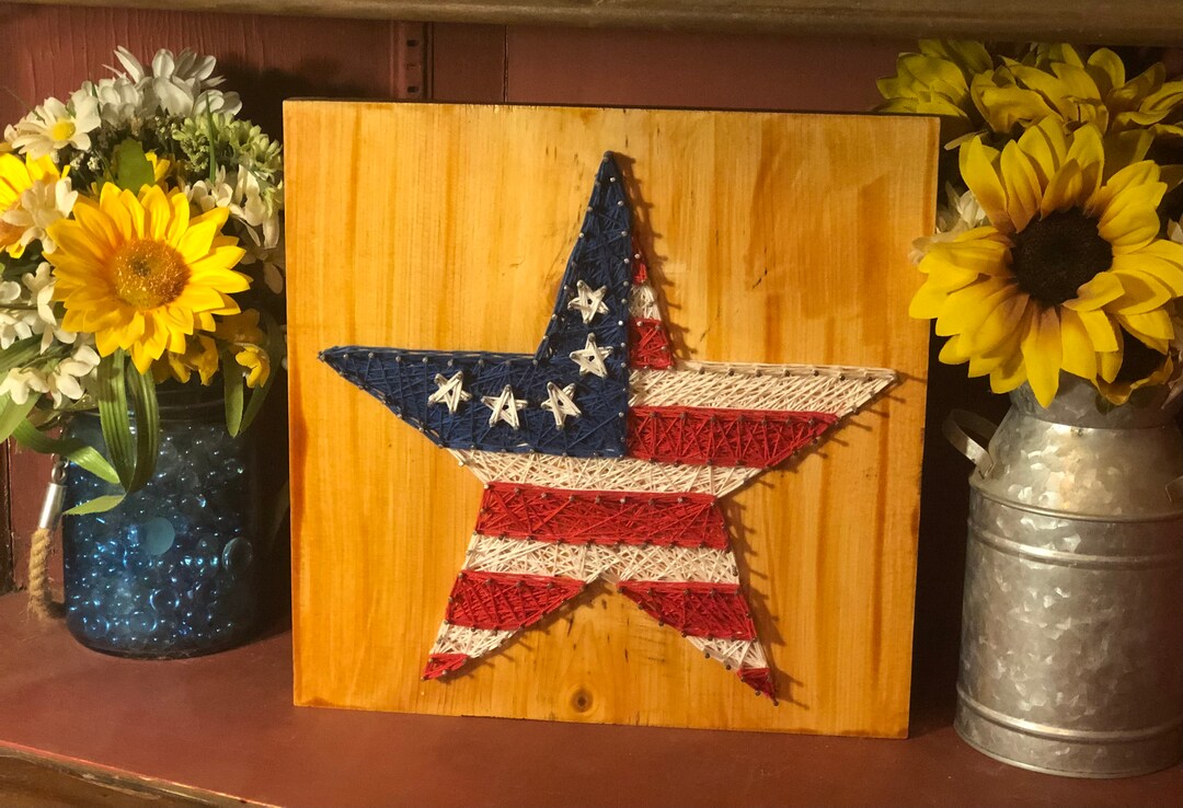 American Flag Star String Art - Etsy