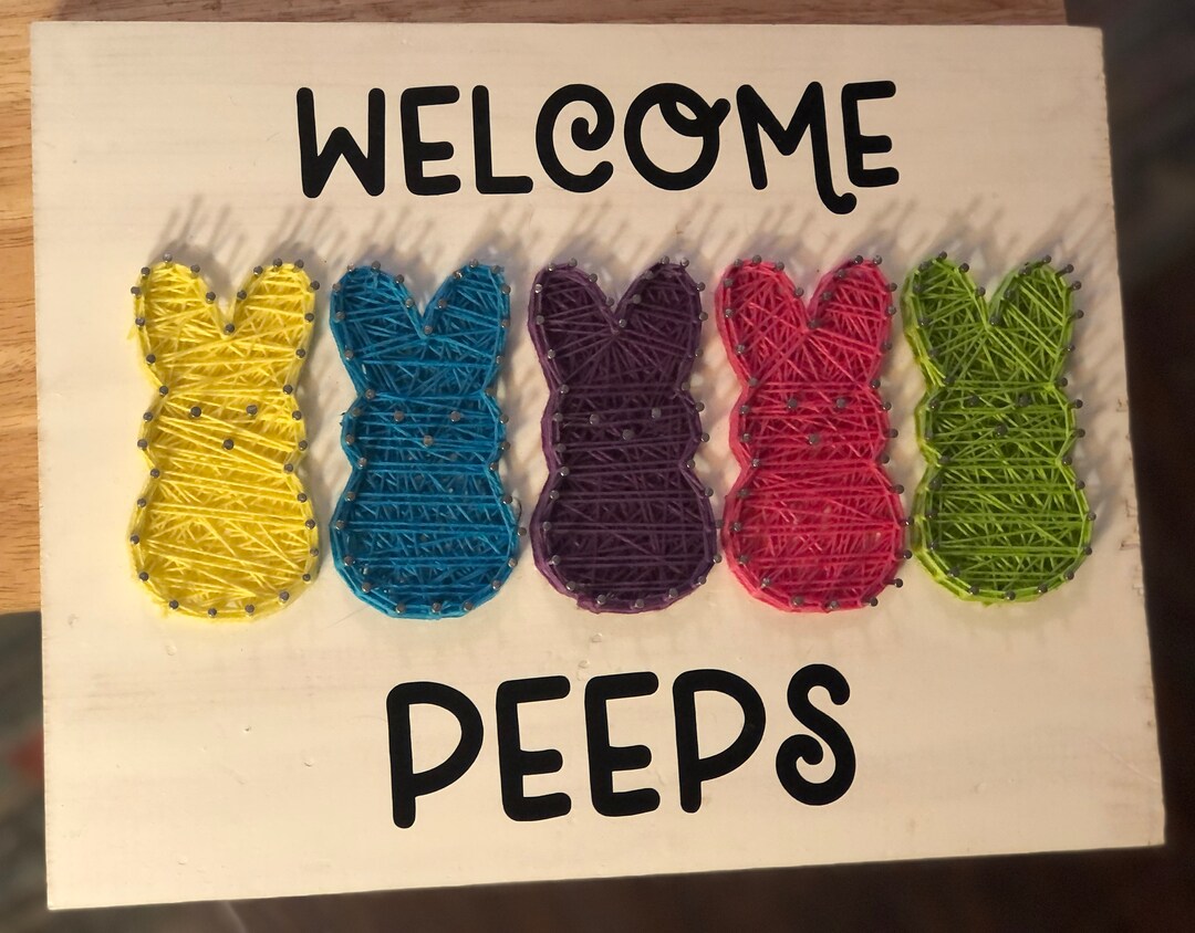 Welcome Peeps String Art Sign - Etsy