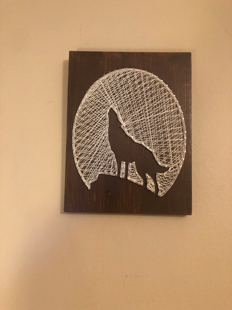 Howling Wolf String Art Wall Decor - Etsy