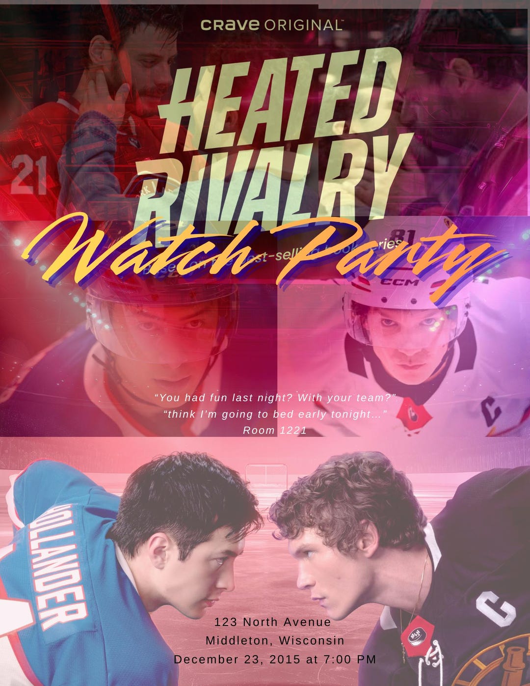 Heated Rivalry Party Invite Template - Etsy