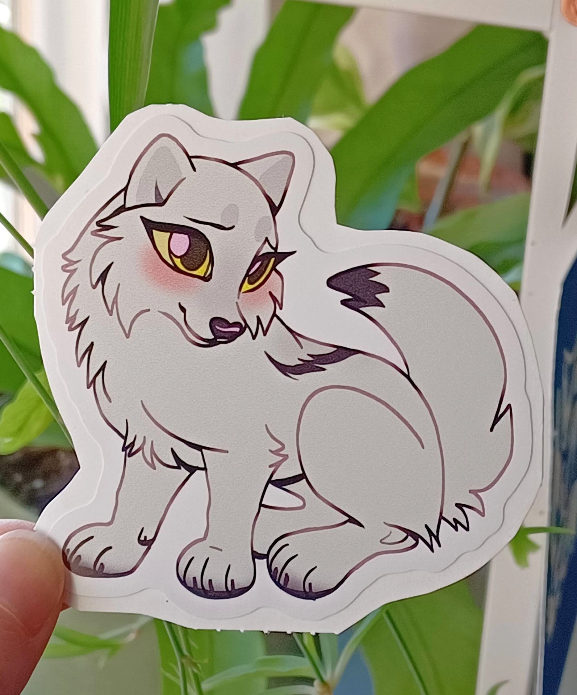Cute Chibi Wolf Stickers Matte Vinyl Sticker - Etsy