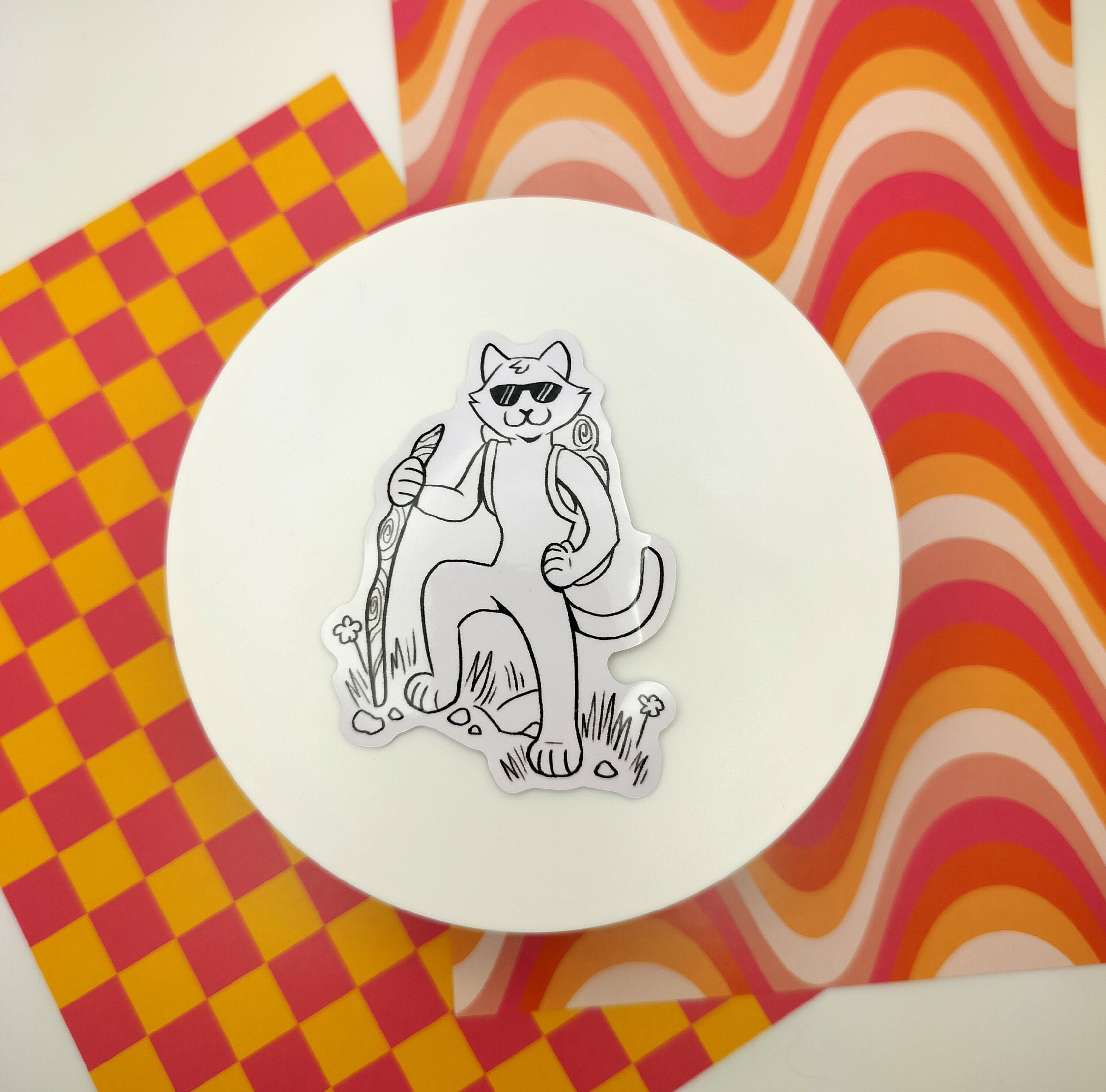 Outdoor Hobby Cats Stickers | Skiing and Hiking | Gloss Vinyl Die Cut ...