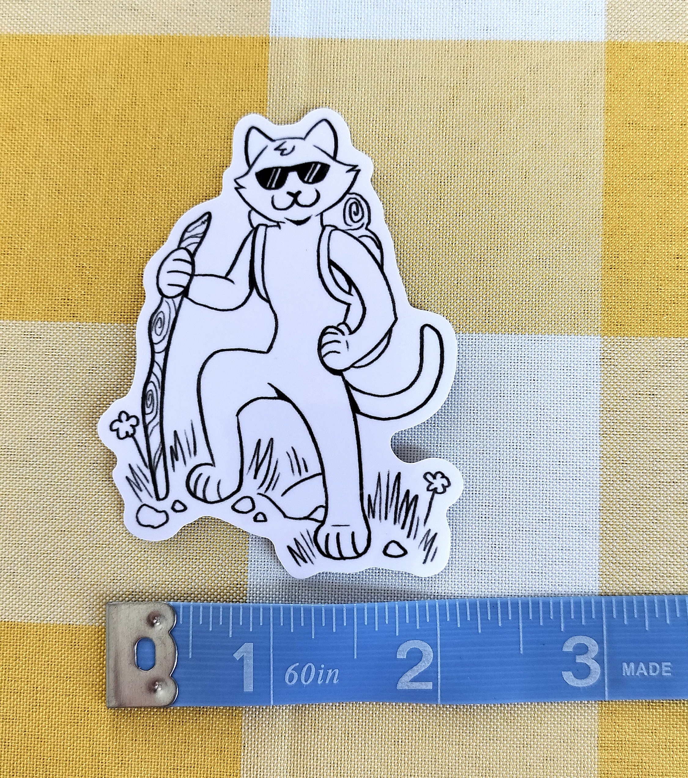 Outdoor Hobby Cats Stickers | Skiing and Hiking | Gloss Vinyl Die Cut ...