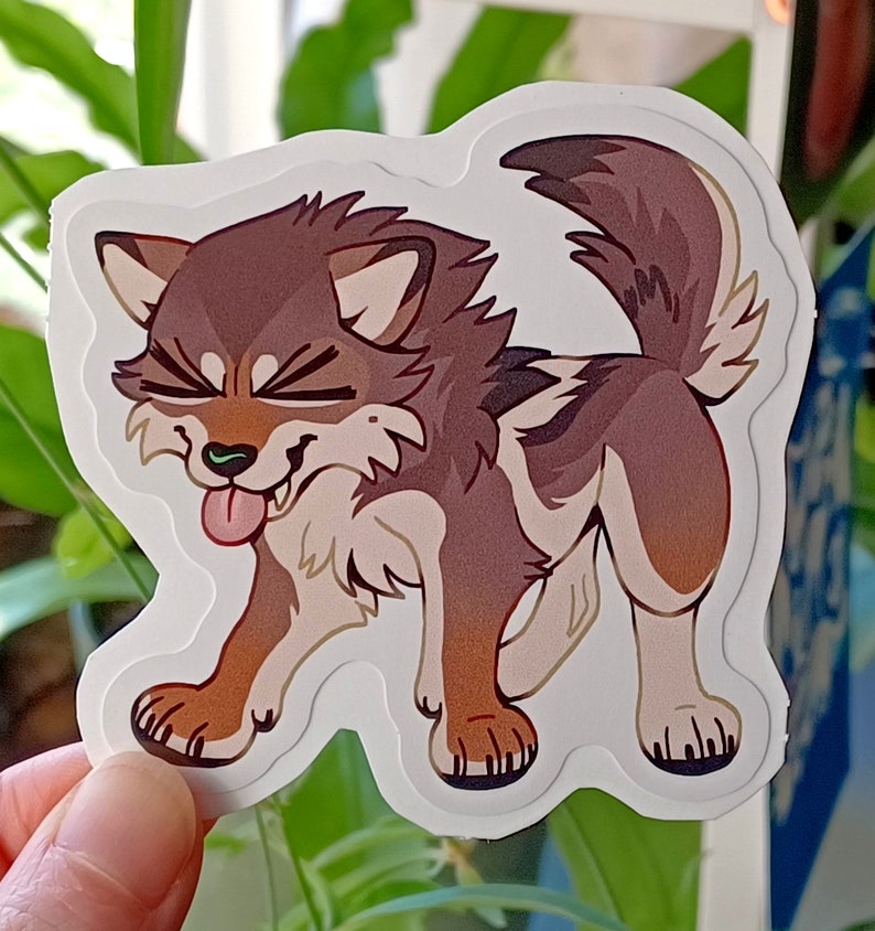 Cute Chibi Wolf Stickers | Matte Vinyl Sticker - Etsy