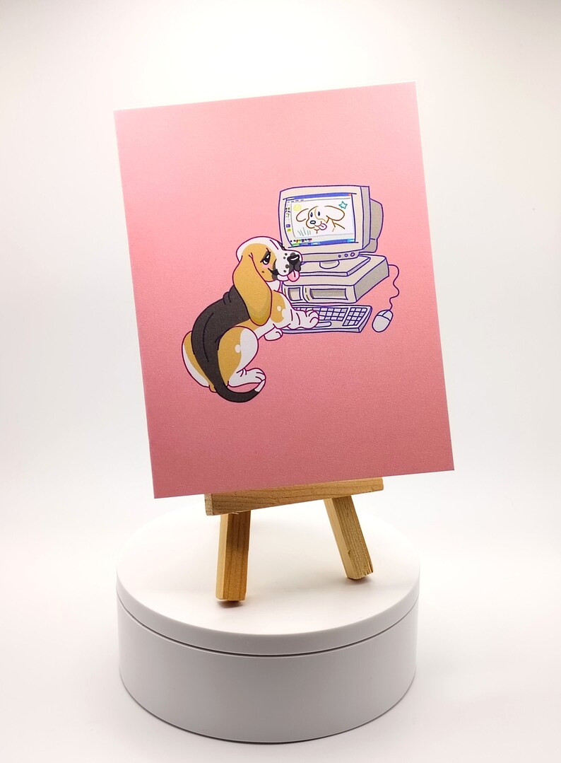 Basset Hound Drawing in MS Paint Card | Any Occasion Greeting Card ...