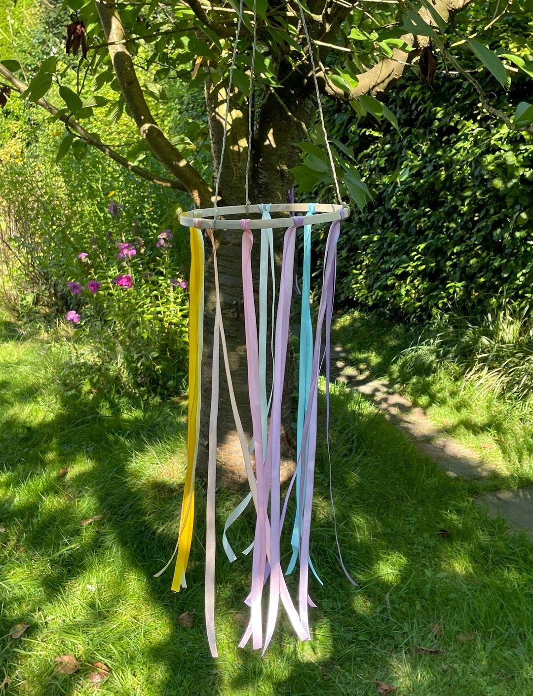 Wind Chime With Long Ribbons in Cheerful Colors - Etsy