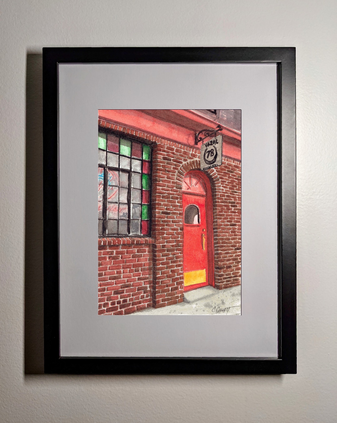 7B Bar - Legendary NYC Dive Bar Watercolor Print - East Village - Etsy