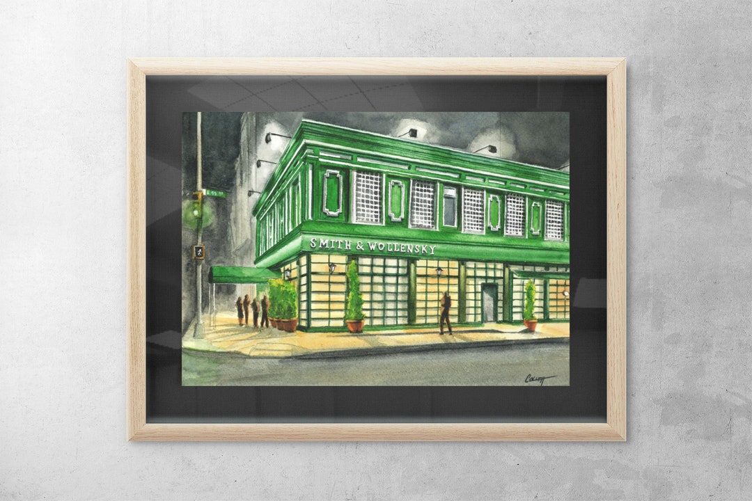 Smith & Wollensky Watercolor Art Print: NYC Restaurant Painting - Etsy