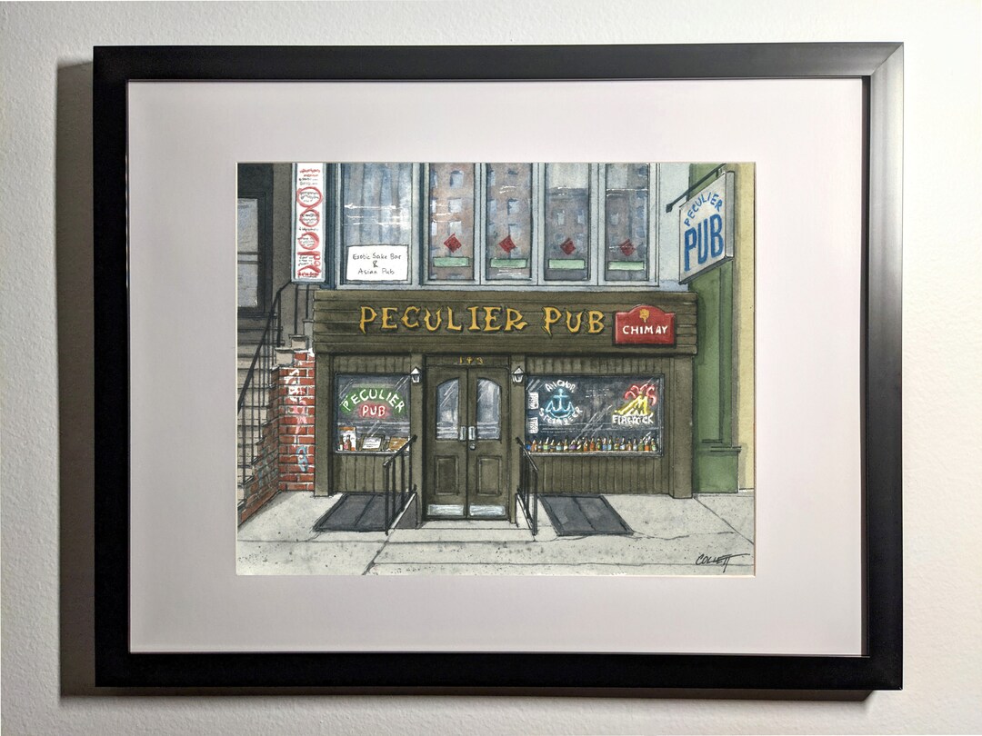 Peculier Pub - Watercolor 8x10" Giclee Print New York City Dive Bar ...