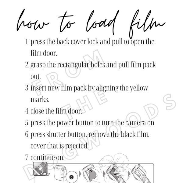 Polaroid Camera Instructions Wedding - Etsy