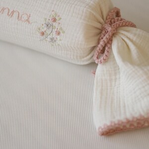 Bolster Candy Initial Pillow, Handmade Embroidered Baby Pillow ...