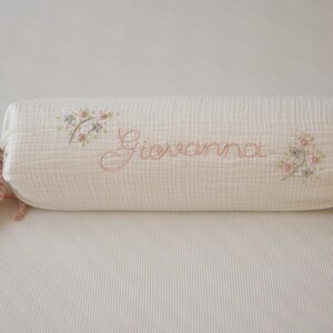 Bolster Candy Initial Pillow, Handmade Embroidered Baby Pillow ...