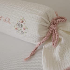 Bolster Candy Initial Pillow, Handmade Embroidered Baby Pillow ...