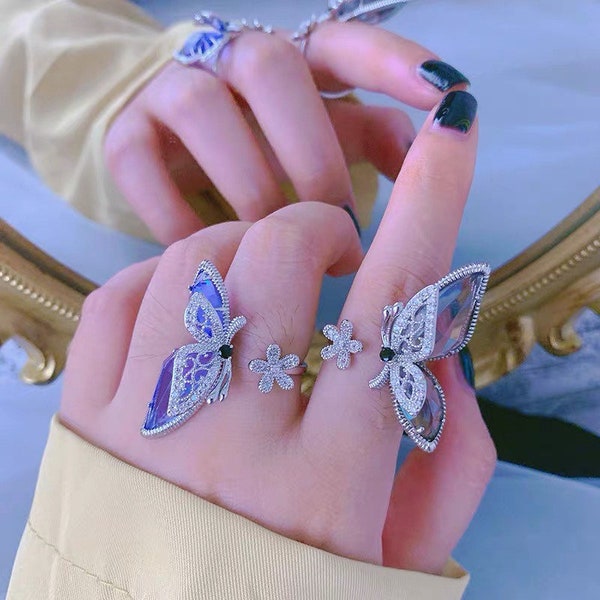 Butterfly Ring - Etsy