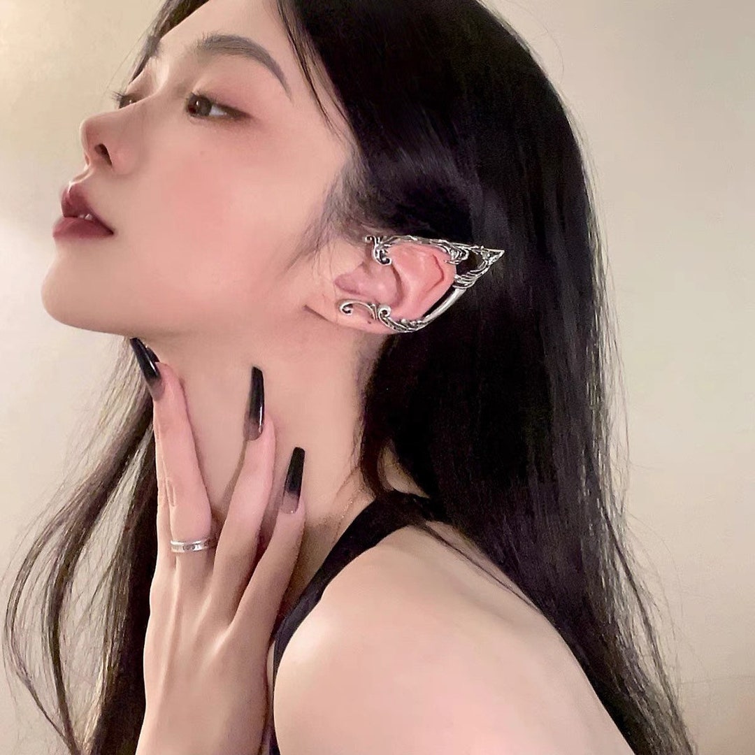 2pc 3 Colors Ancient Elf Elven Ear Cuff Ear Stud Earring Ear - Etsy