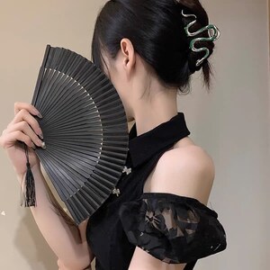 Green Python Snake Hair Clip Hair Claw Hair Head Accessories - Etsy